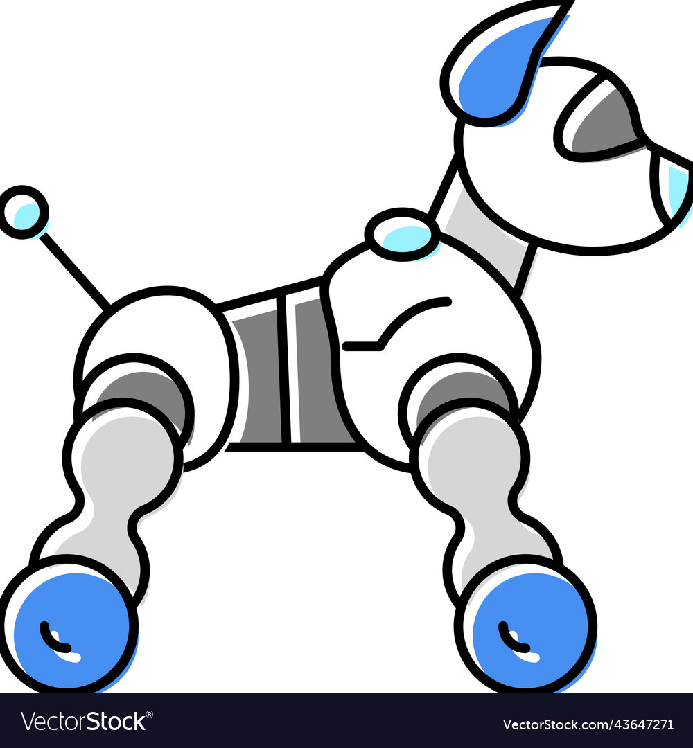 Toy robot color icon Royalty Free Vector Image