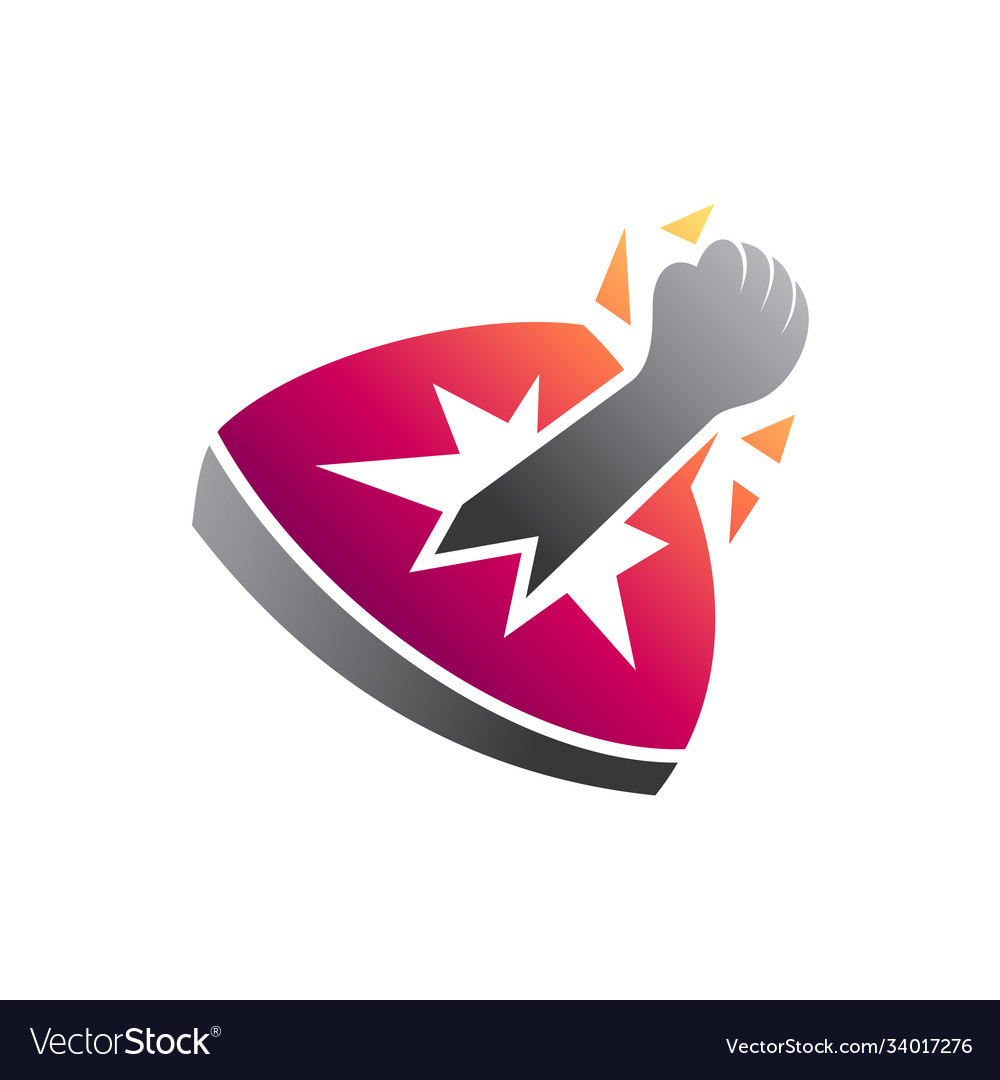Broken shield logo Royalty Free Vector Image - VectorStock
