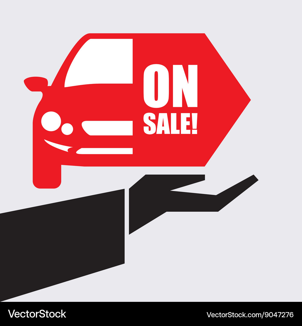 Car sale design concept white background Vector Image