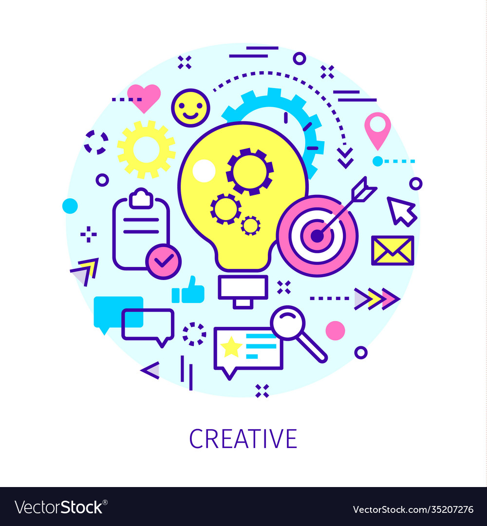 Concept creative Royalty Free Vector Image - VectorStock