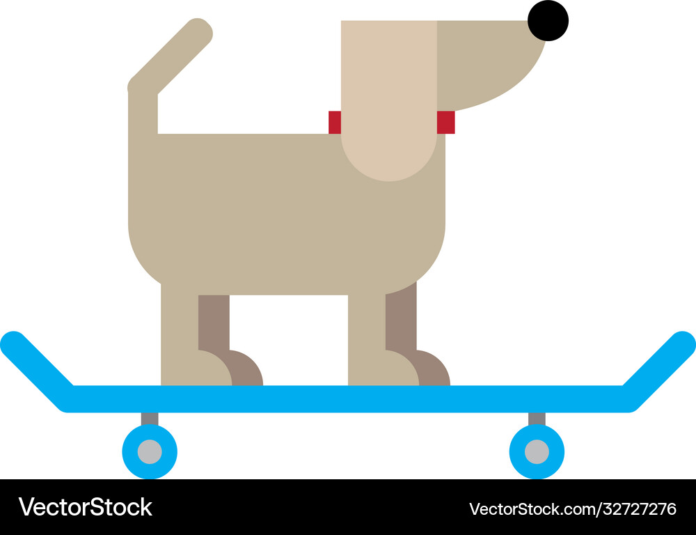 Cute little dog mascot icon Royalty Free Vector Image