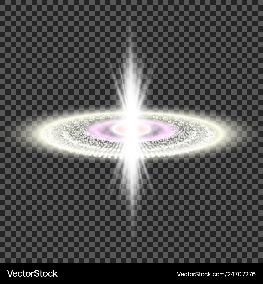 Explosion of a star in space bright glow Vector Image
