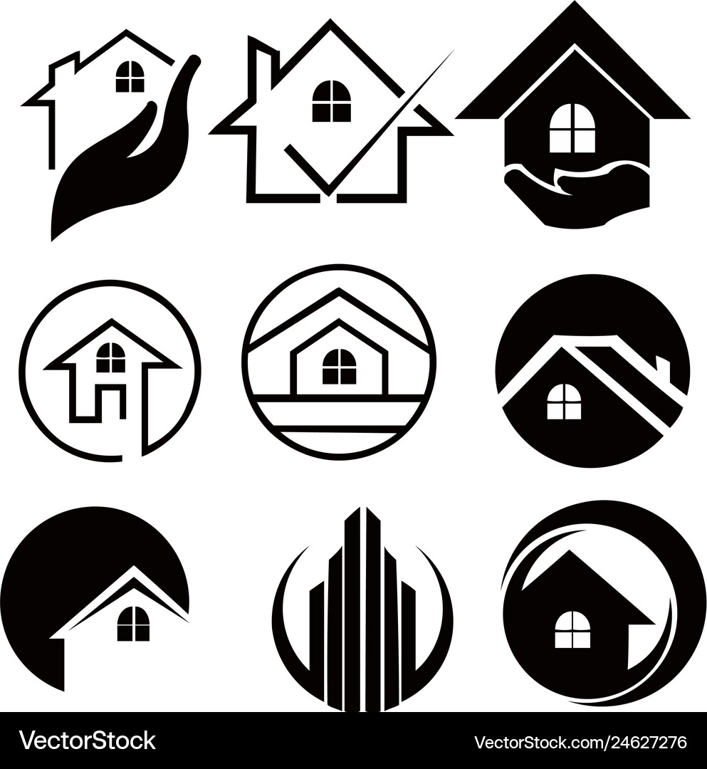 Home house real estate Royalty Free Vector Image