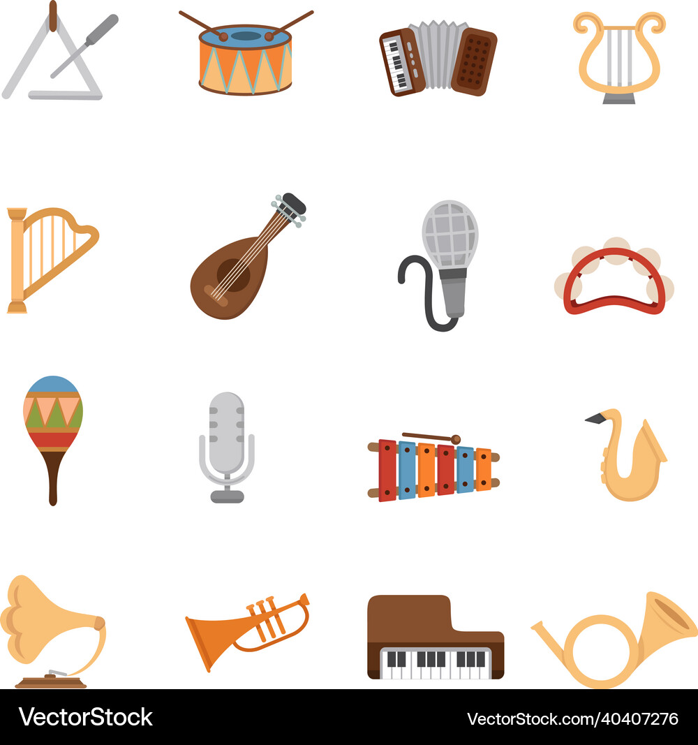 Musik Icons Lizenzfreies Vektorbild - VectorStock