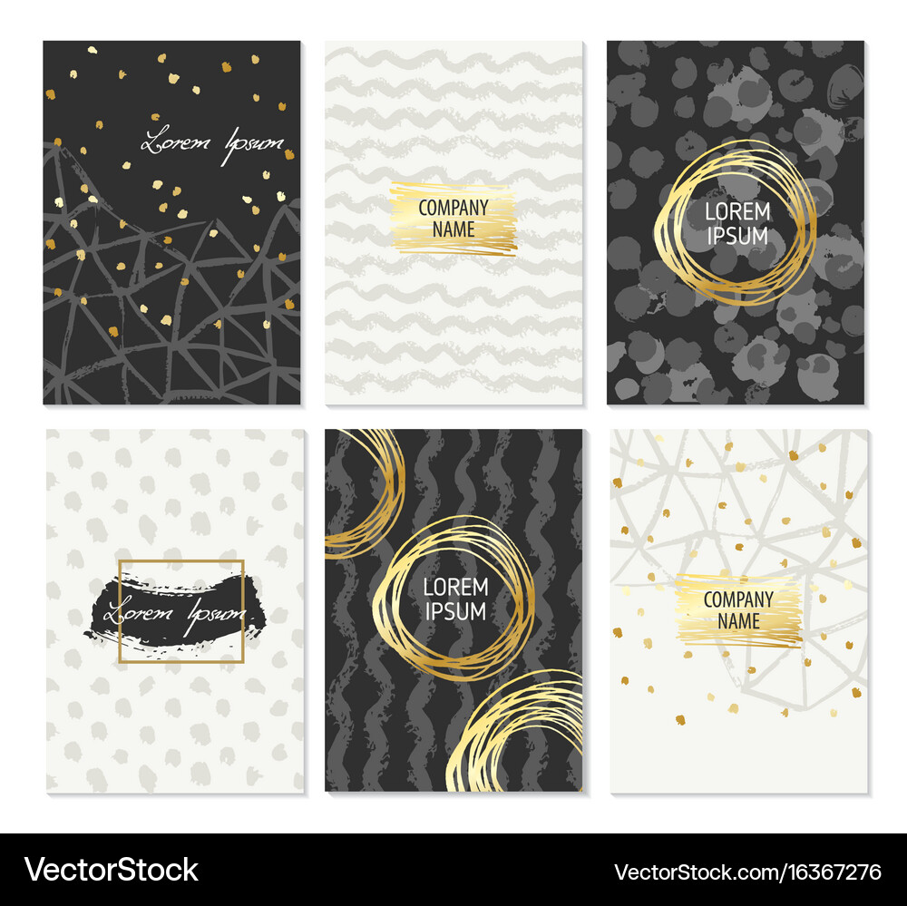 Set of hand drawn brochure templates Royalty Free Vector