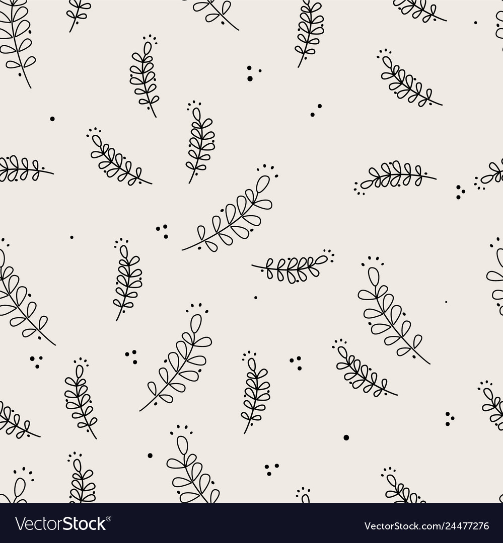 Simple leaf shape seamless pattern autumn simple - Stock Image - Everypixel