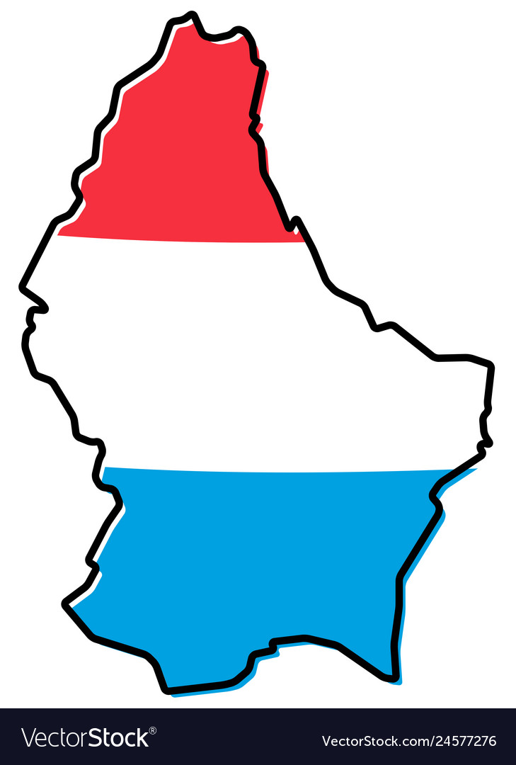 Luxembourg Map Outline