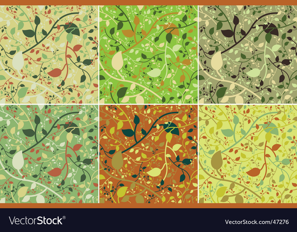 Spring leaves pattern Royalty Free Vector Image