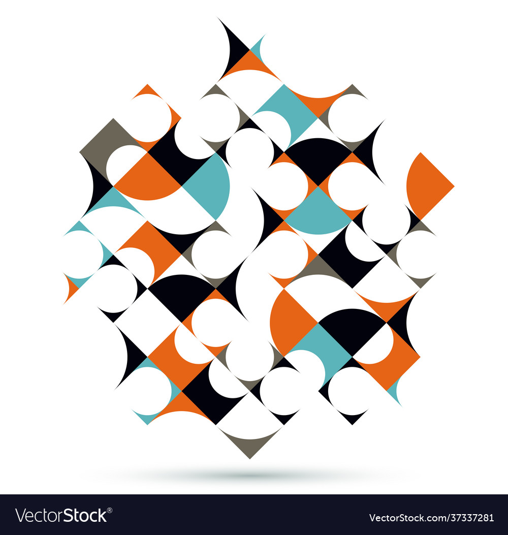 Abstract geometric design pattern composition Vector Image