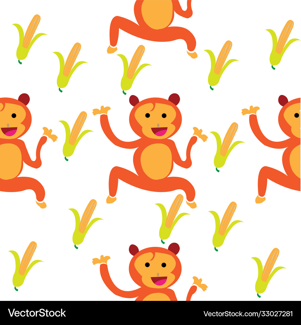 Colorful cute seamless cartoon animal patterns Vector Image