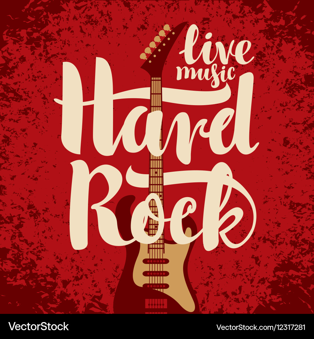 Electric guitar and Hard Rock Royalty Free Vector Image