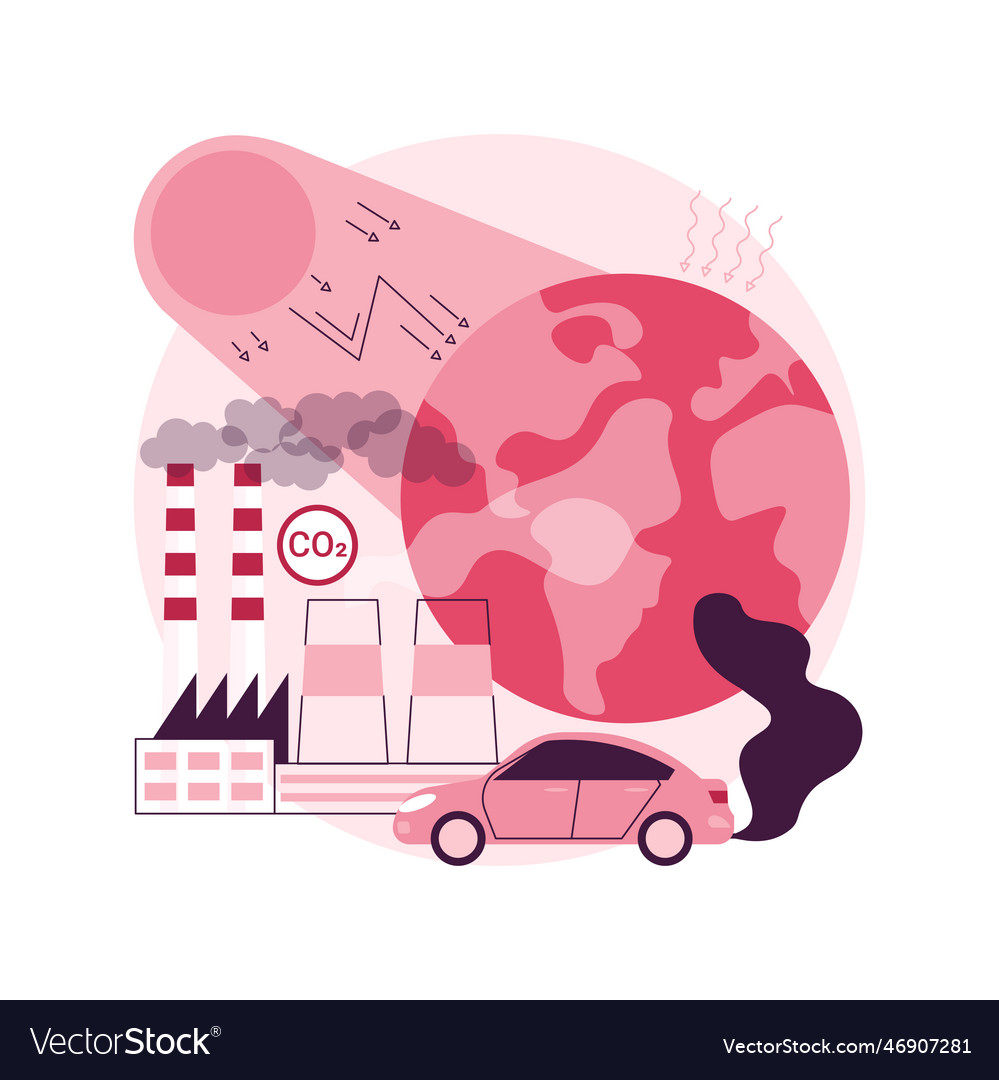 Greenhouse gas emissions abstract concept Vector Image Greenhouse gas emissions abstract concept Vector Image