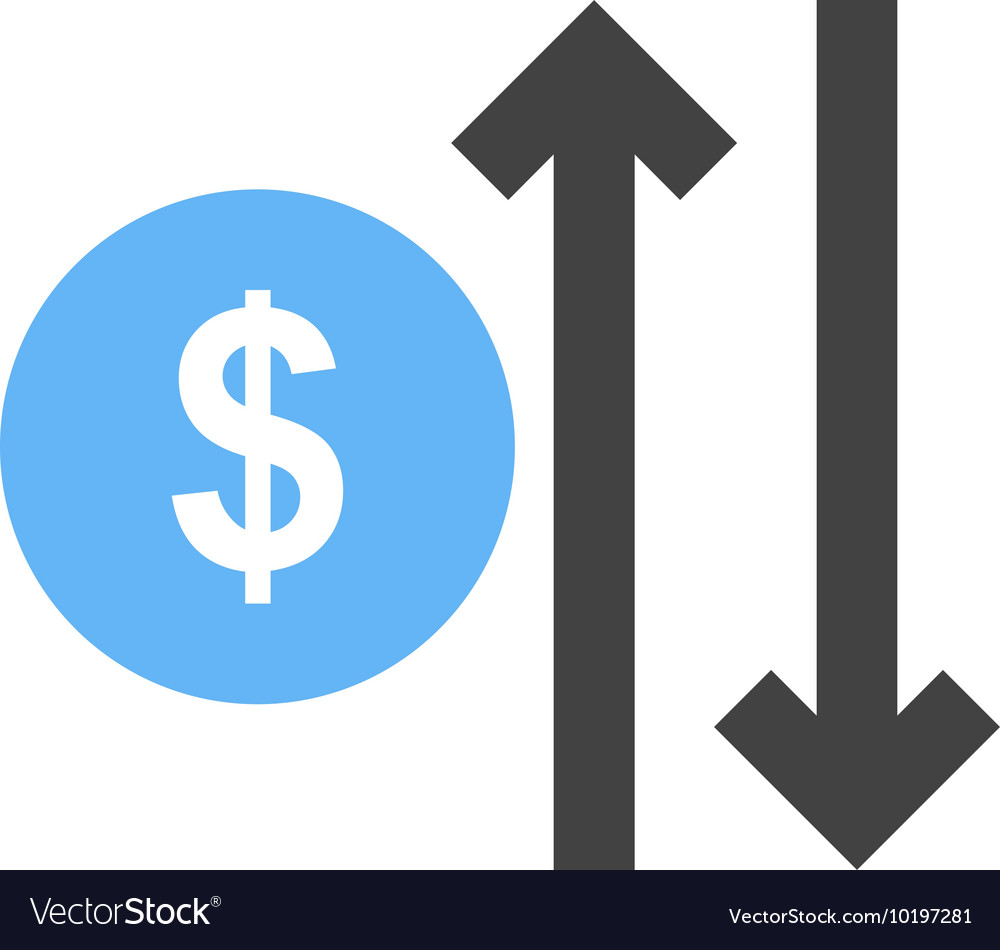 Increase and decrease in rate Royalty Free Vector Image