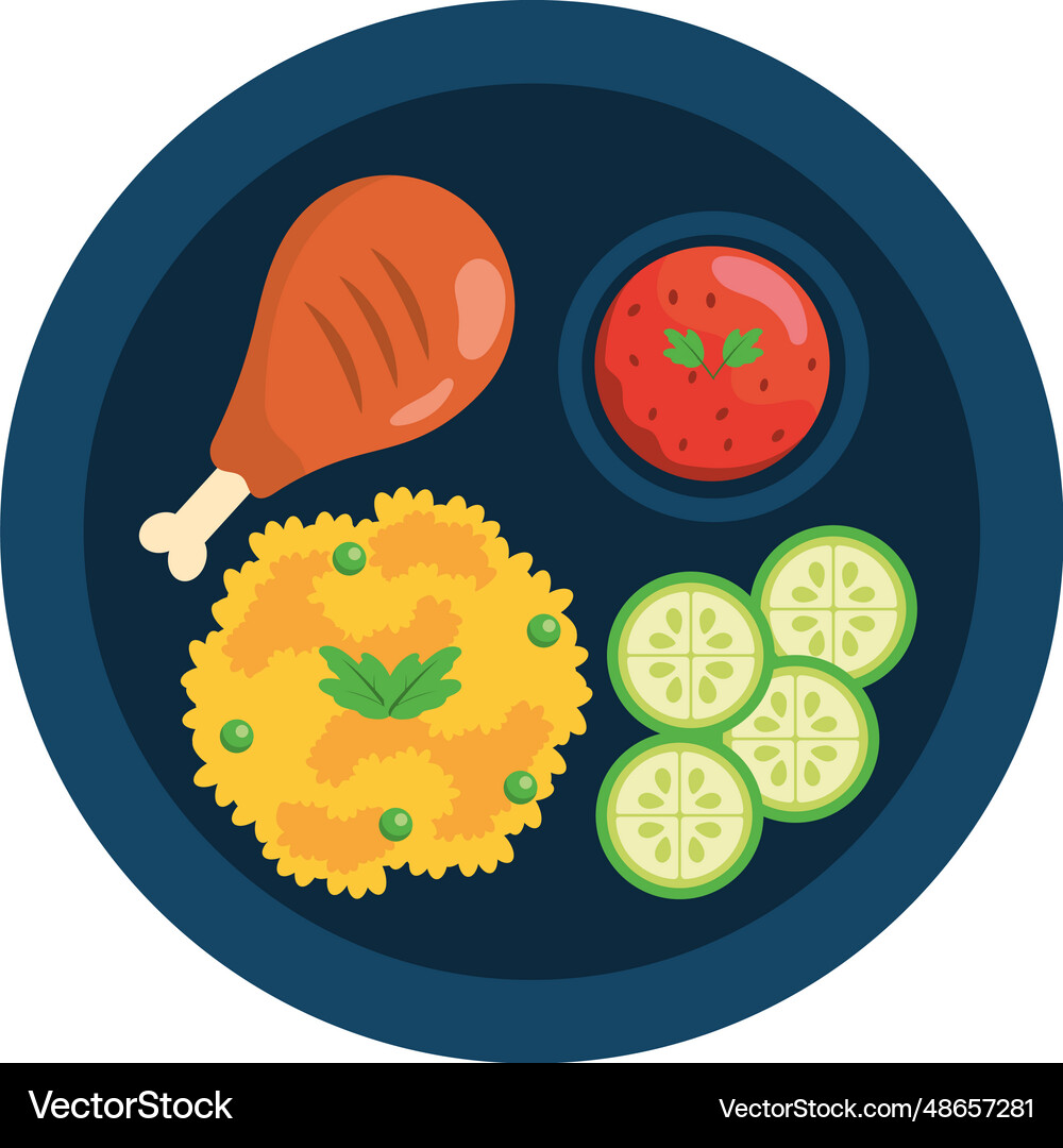 Indian food nutrition icon Royalty Free Vector Image