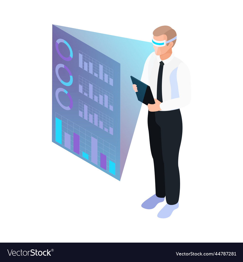 Isometric virtual reality Royalty Free Vector Image Isometric virtual reality Royalty Free Vector Image