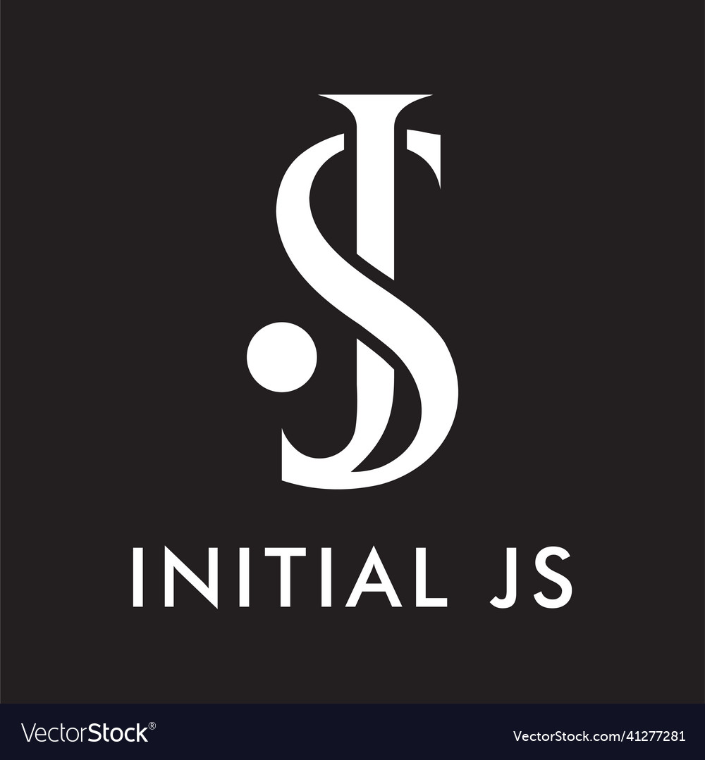 Js initial letter logo design template Royalty Free Vector
