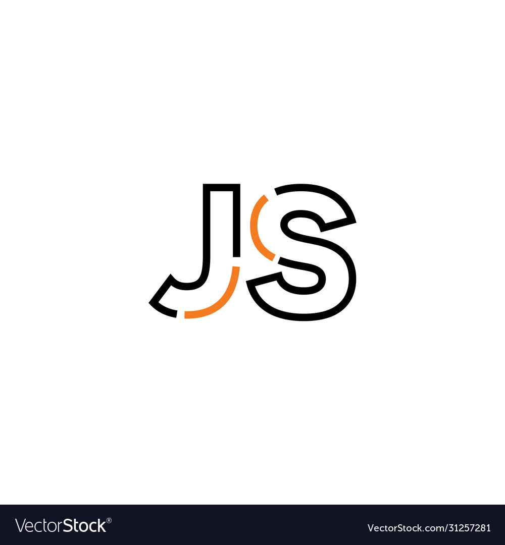Js letter logo icon design template elements Vector Image