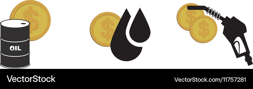 Oil money icon Royalty Free Vector Image - VectorStock
