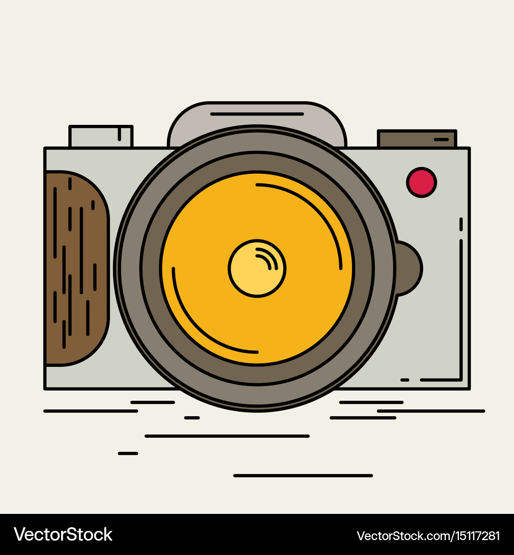 Photo camera icon modern minimal flat design style