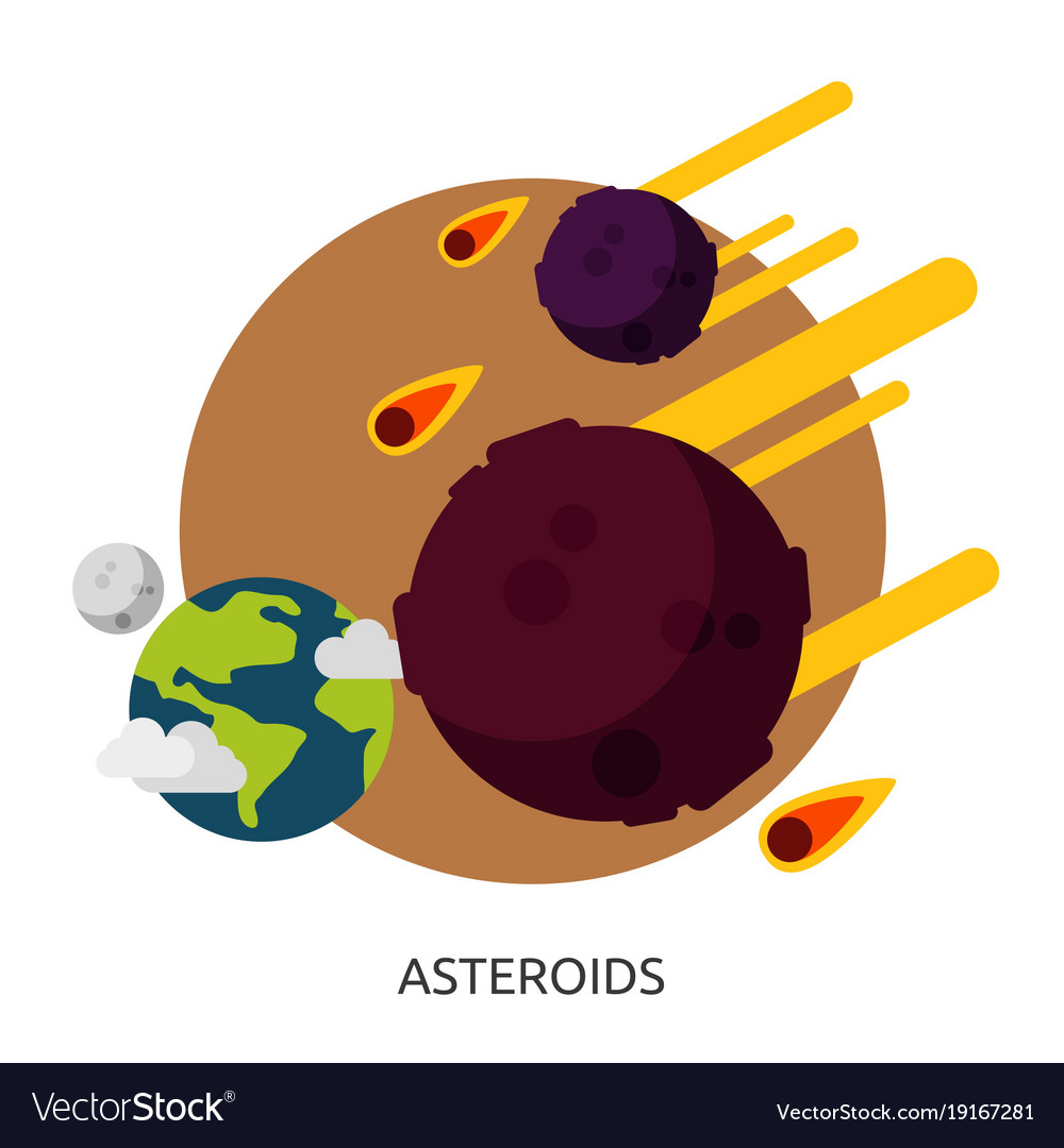 Space asteroids image Royalty Free Vector Image