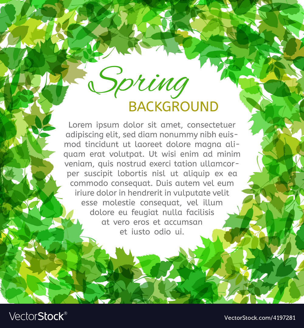 Spring background Royalty Free Vector Image - VectorStock