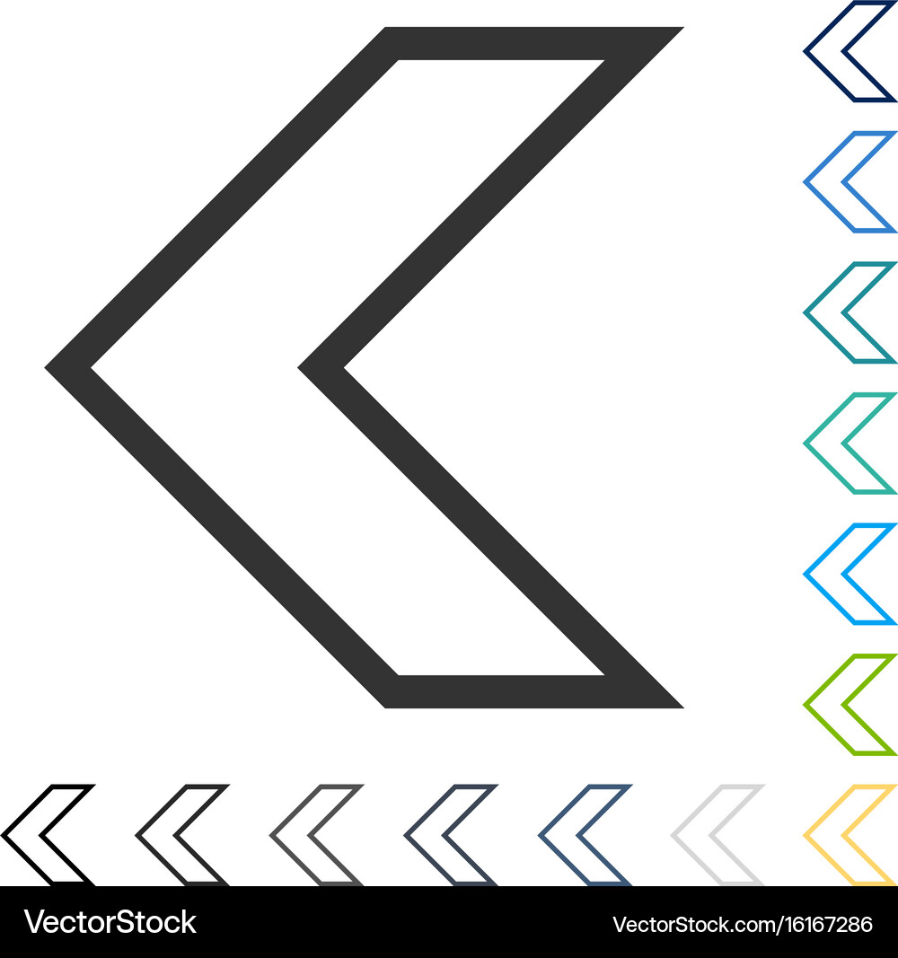 Arrowhead left icon Royalty Free Vector Image - VectorStock