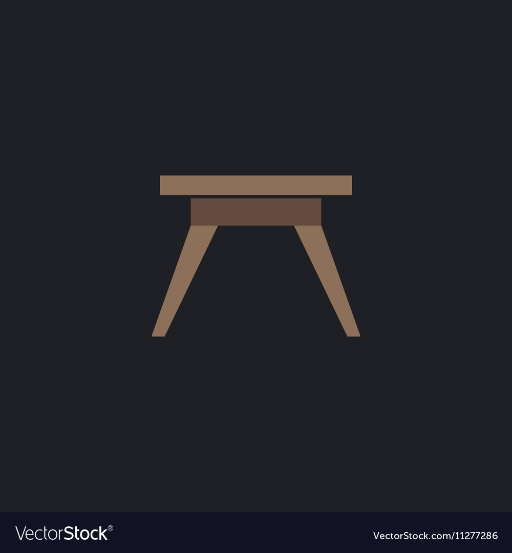 Camping table computer symbol Royalty Free Vector Image