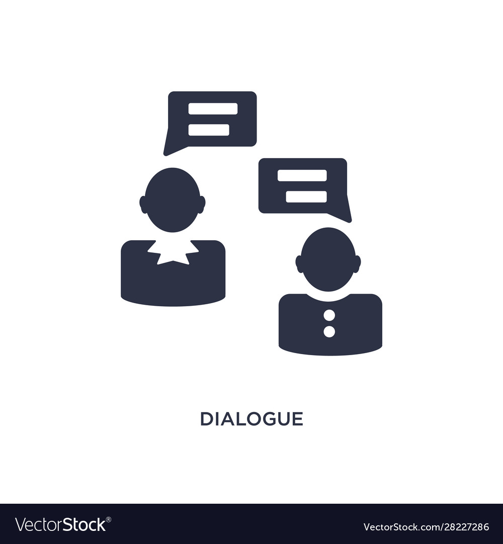 Dialogue icon on white background simple element Vector Image