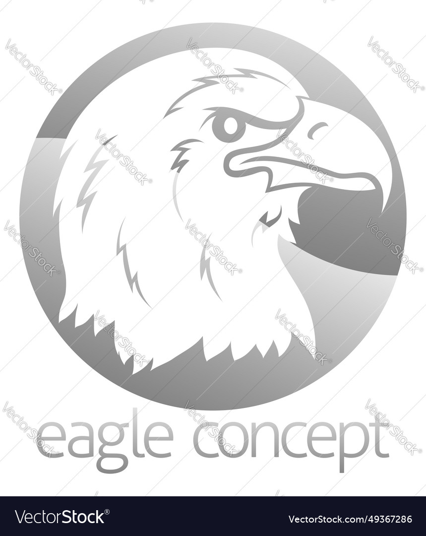 Eagle head circle design Royalty Free Vector Image
