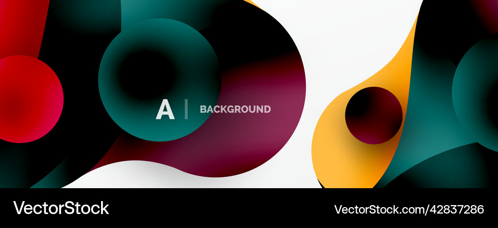 Flowing geometric shapes minimalist abstract Vector Image