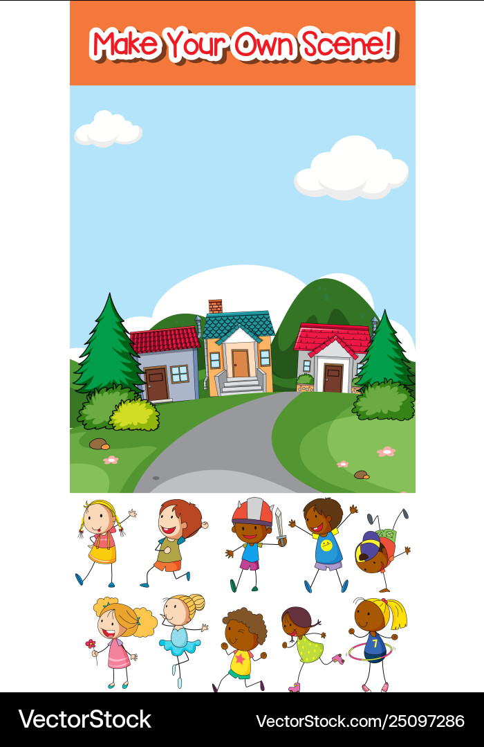 Make your own scene Royalty Free Vector Image - VectorStock