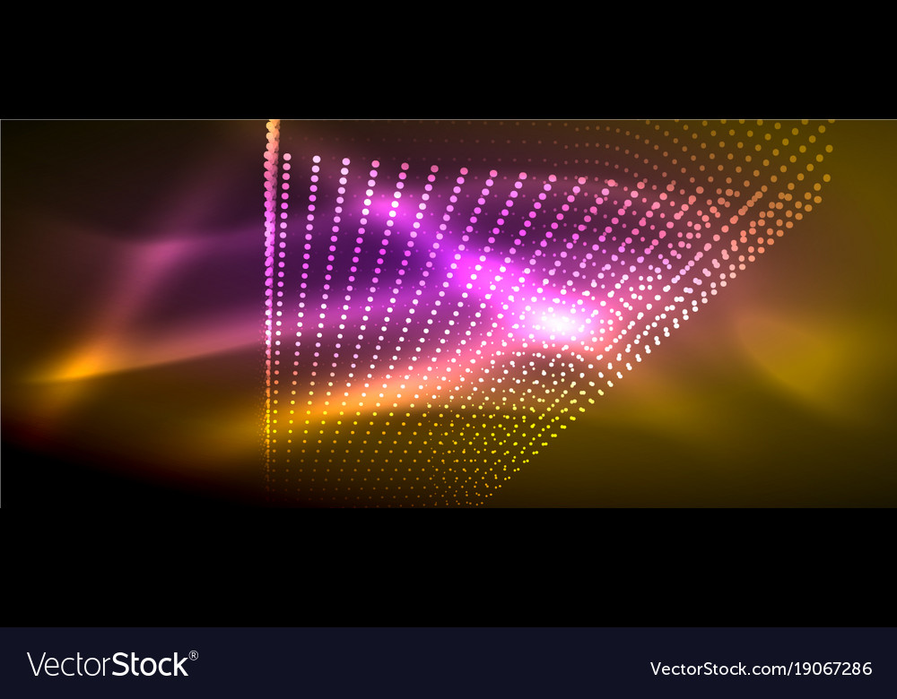 Neon light effects particles Royalty Free Vector Image