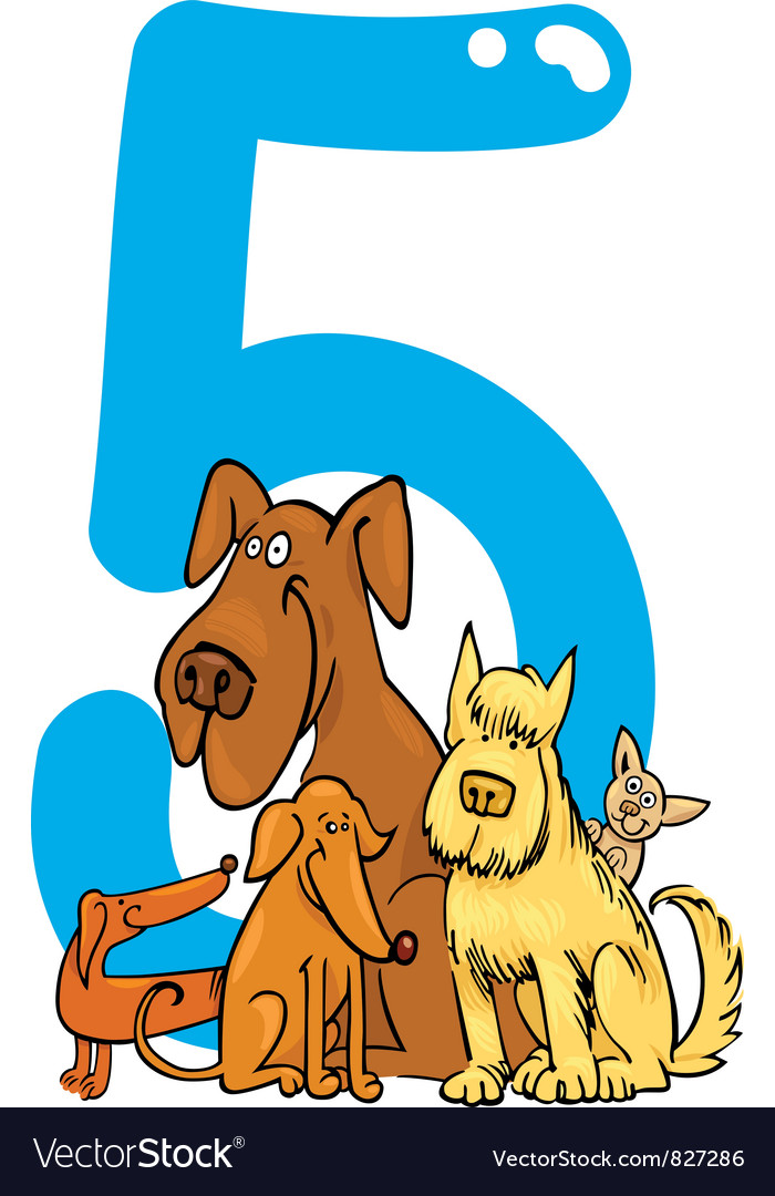 Number five Royalty Free Vector Image - VectorStock