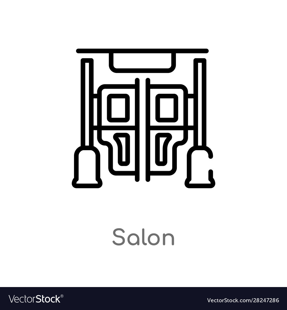 Outline salon icon isolated black simple line Vector Image