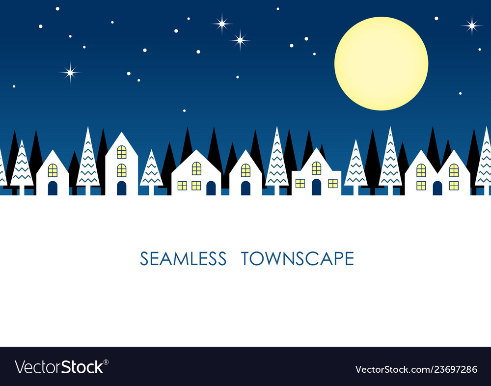 Seamless townscape Royalty Free Vector Image - VectorStock