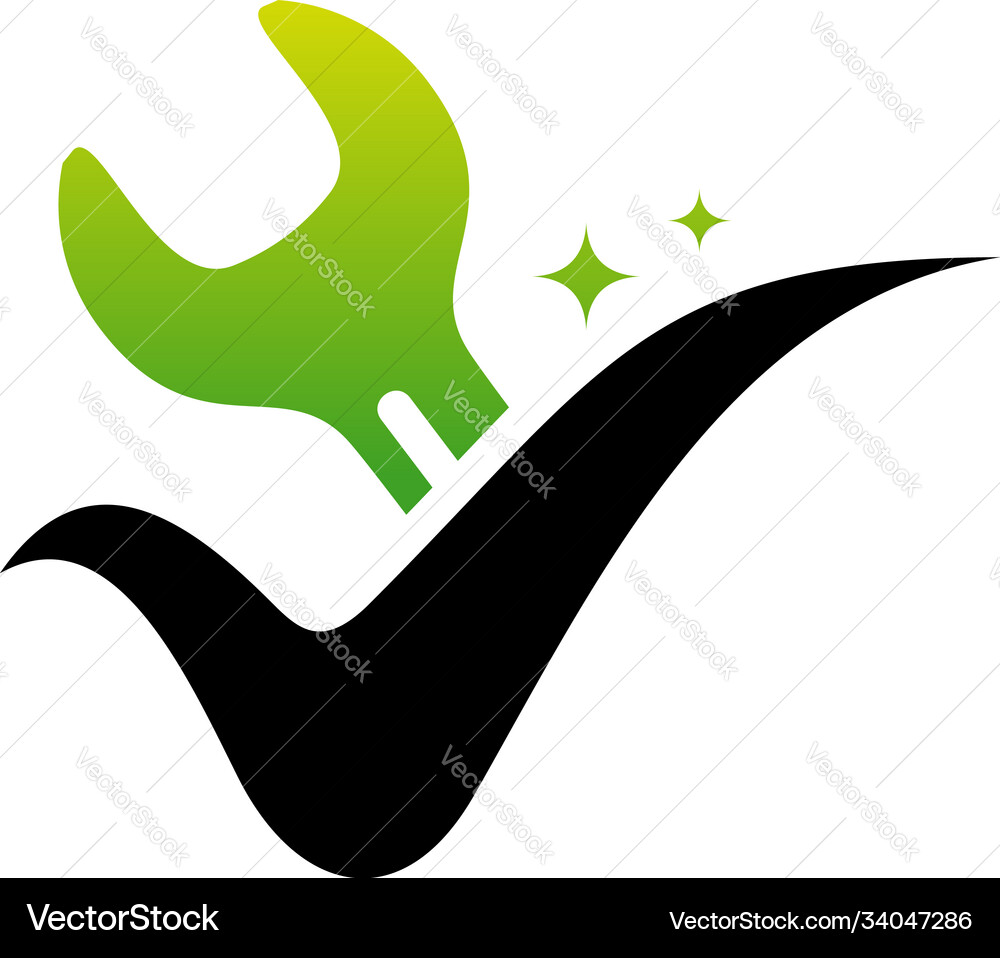 Service check logo designs concept wrench Vector Image