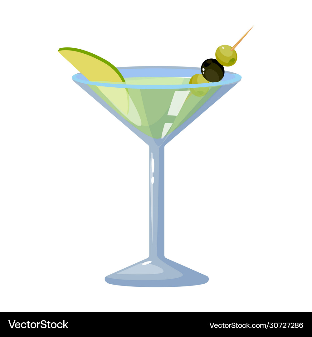 Summer cocktail iconcartoon icon Royalty Free Vector Image