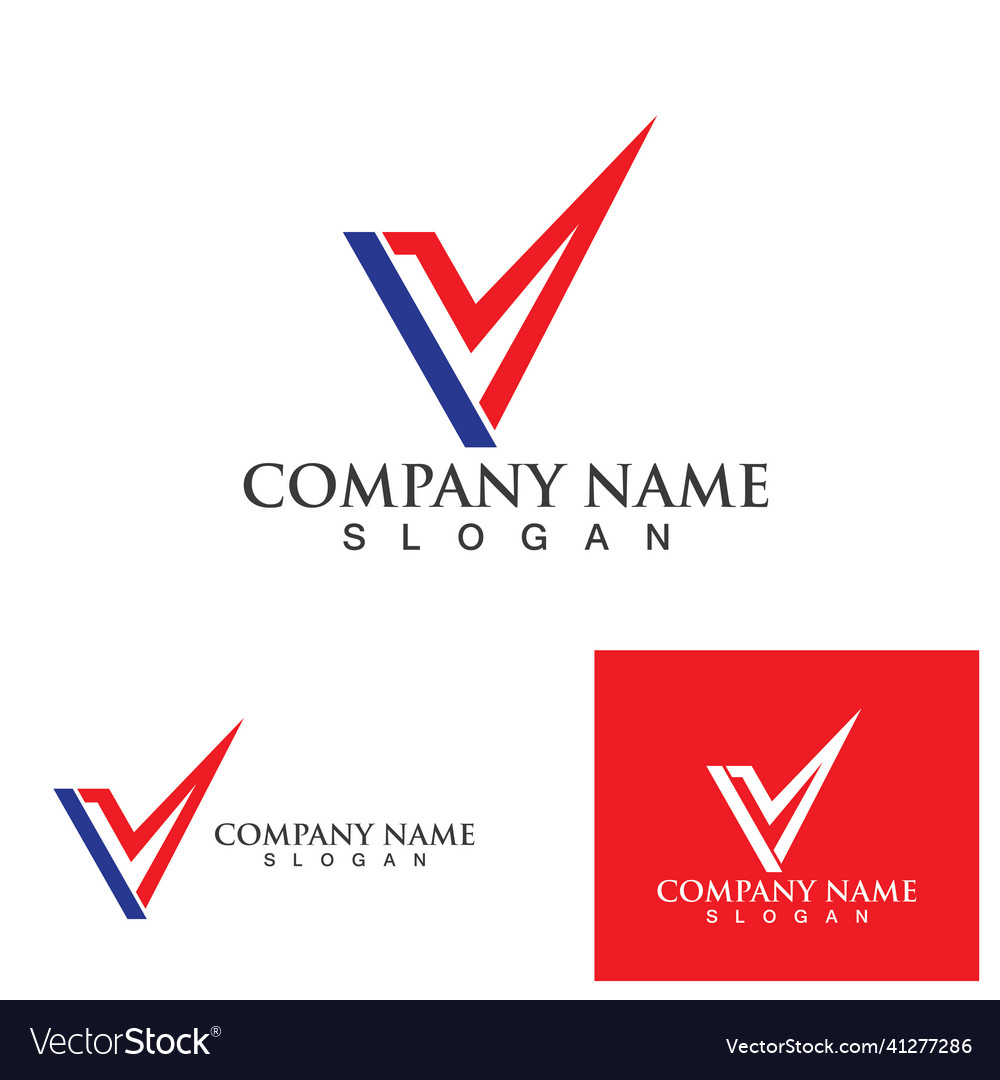 V logo template Royalty Free Vector Image - VectorStock