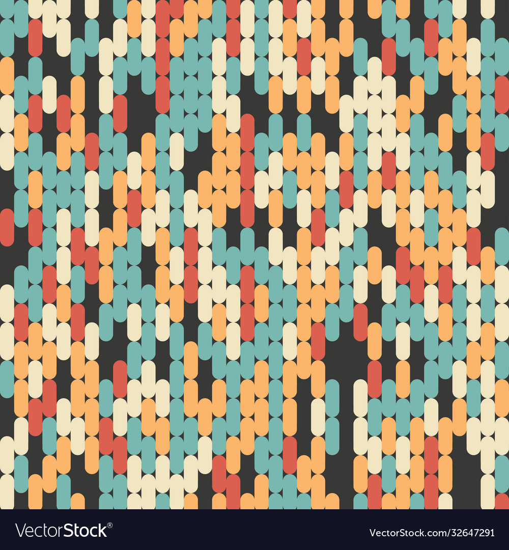 Abstract background pattern rounded shape retro Vector Image