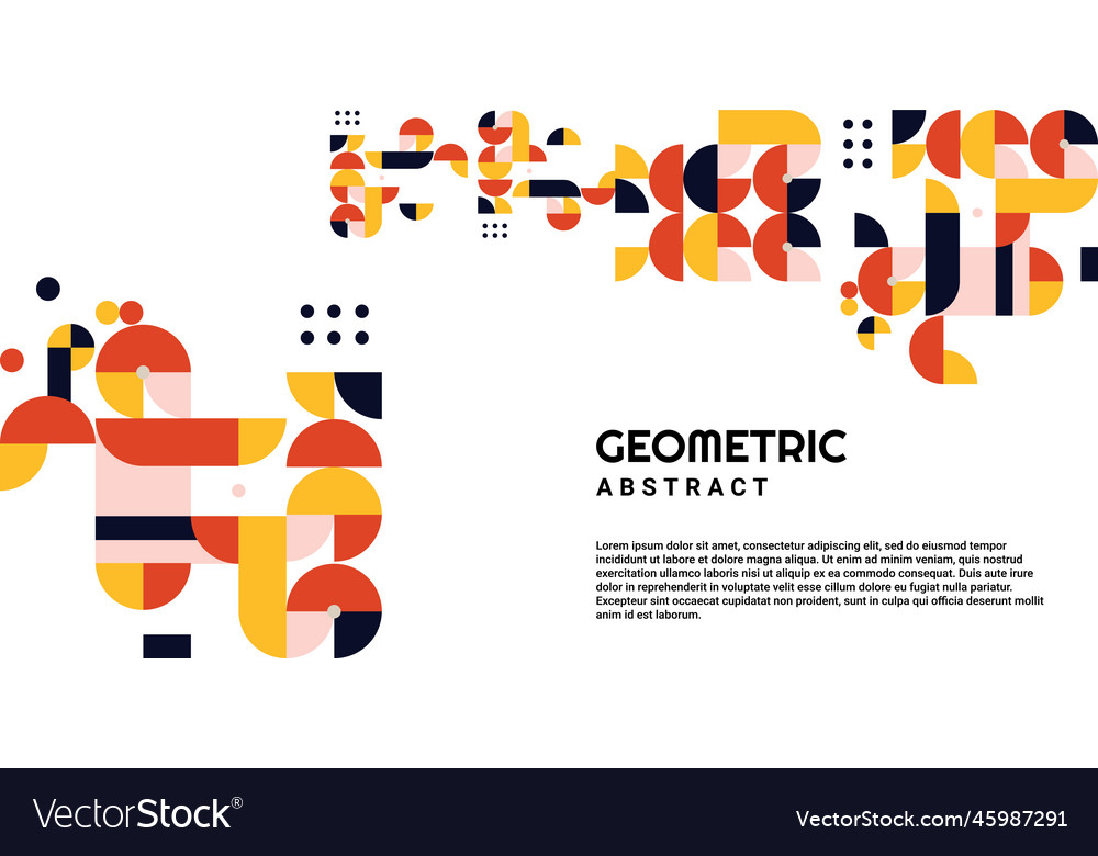Abstract geometric mural colorful background Vector Image