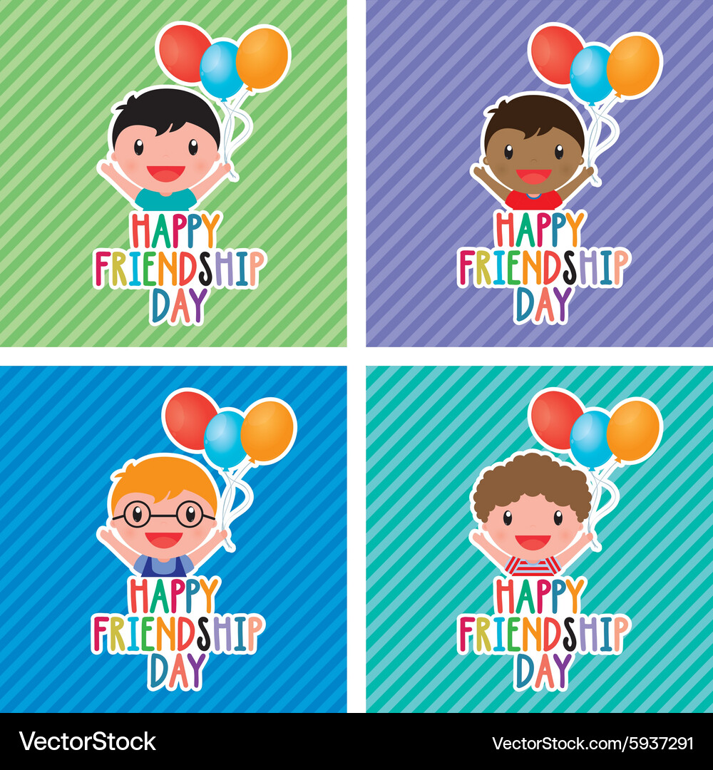 Abstract happy friendship day background with some