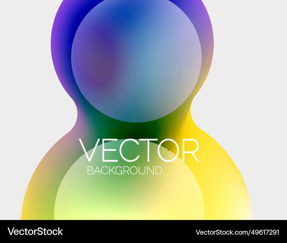 Beautiful flowing round shapes and circles Vector Image