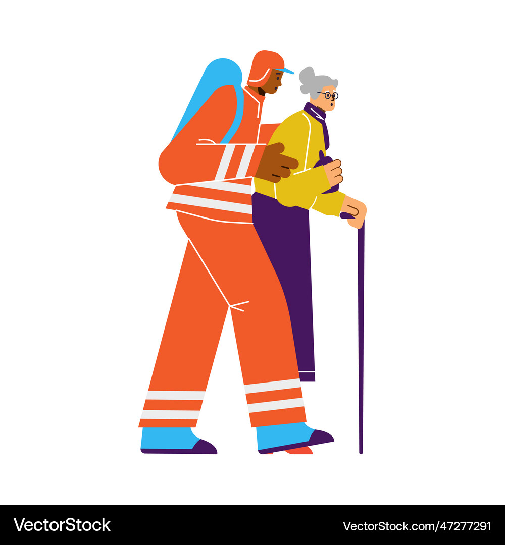 Evacuation people by alert in life-threatening Vector Image
