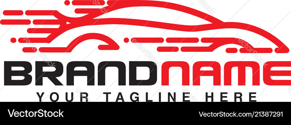 Fast car logo automotive logo template Royalty Free Vector