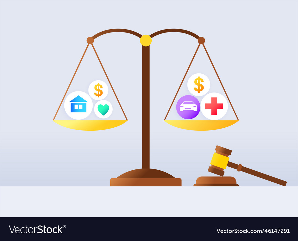 Legal Divorce Procedure Royalty Free Vector Image