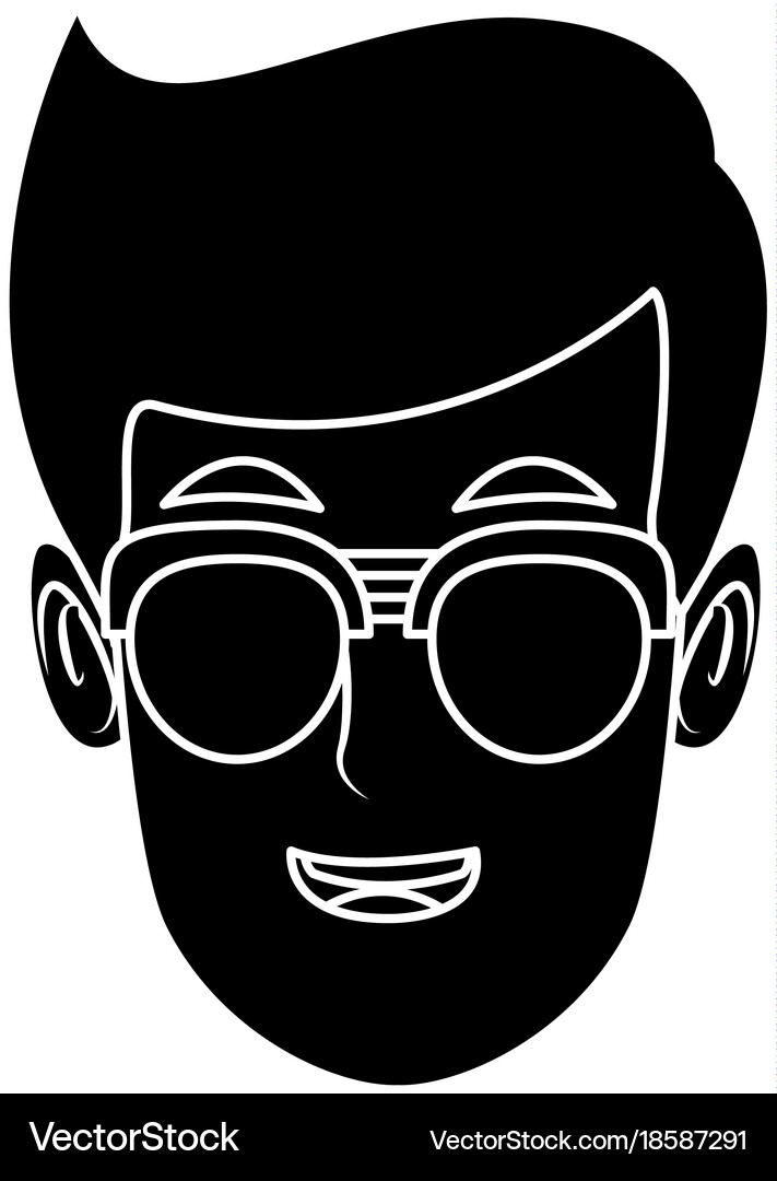 Man face cartoon Royalty Free Vector Image - VectorStock