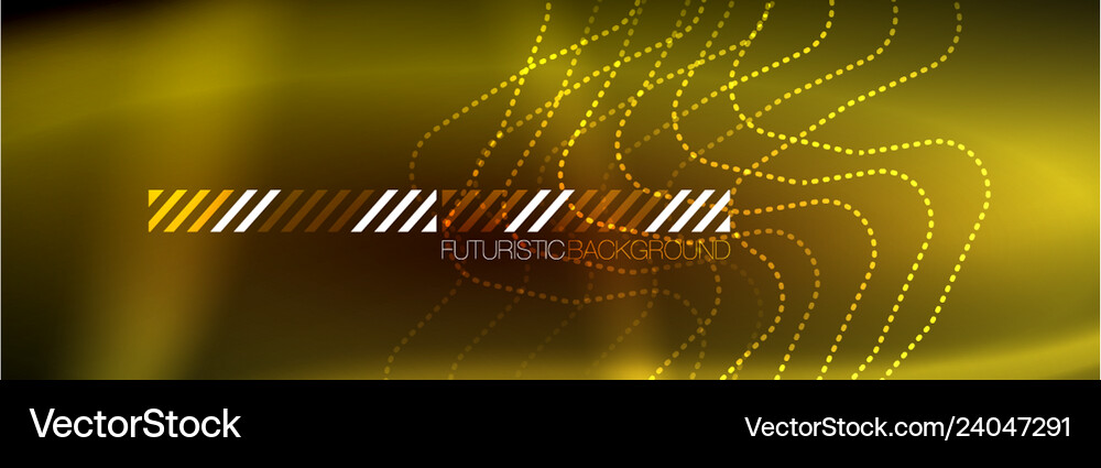 Neon glowing techno lines hi-tech futuristic Vector Image