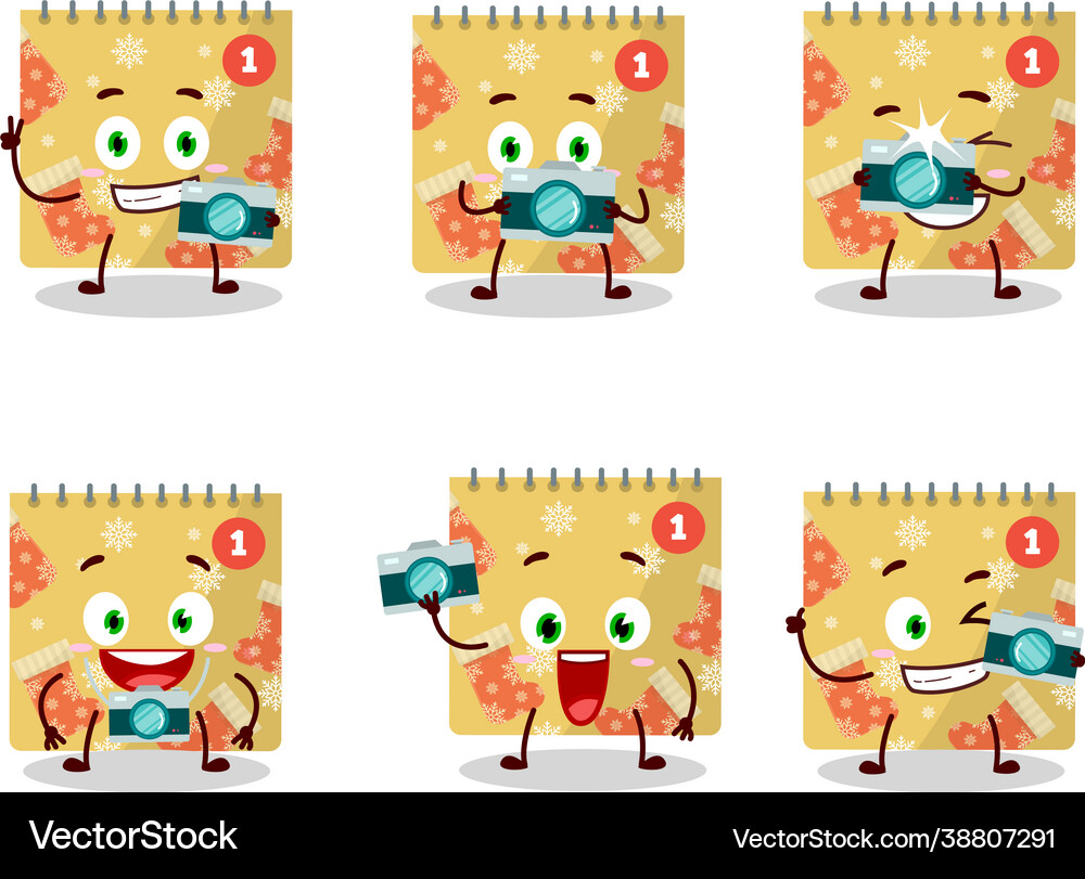 Photographer profession emoticon with 1st Vector Image
