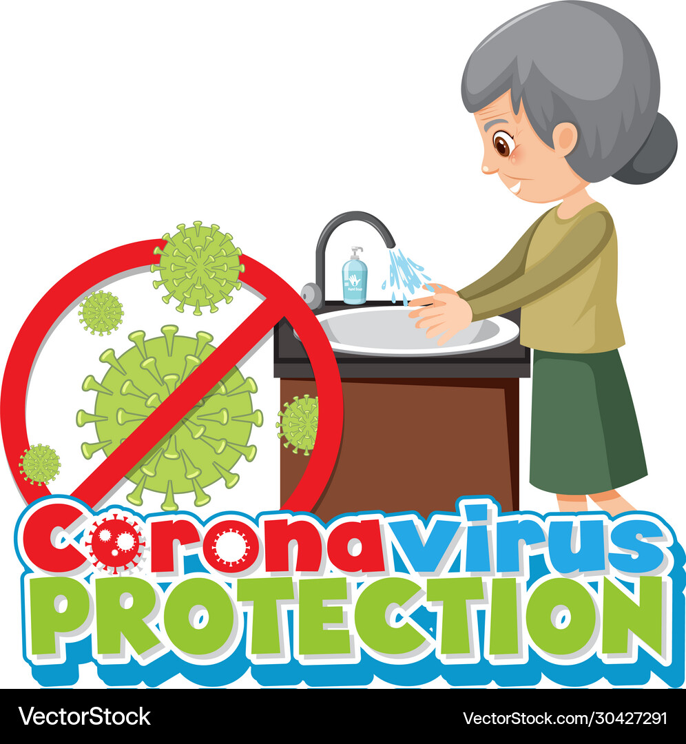 Protect coronavirus from cleaning hands Royalty Free Vector