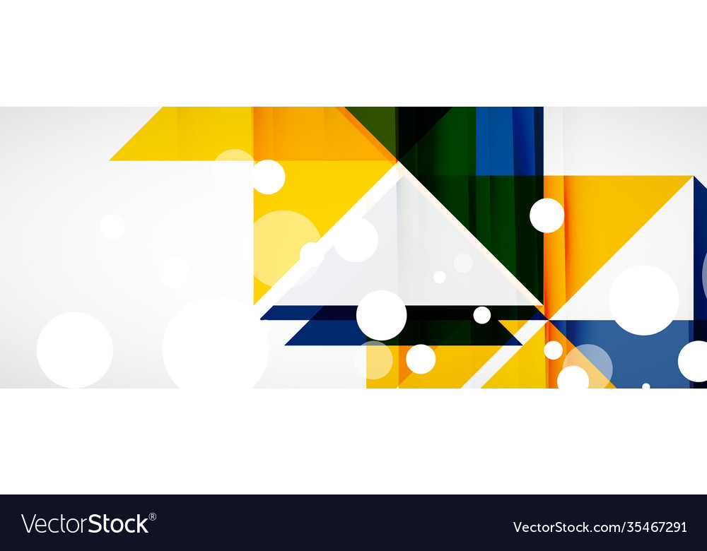 Set triangle geometric backgrounds Royalty Free Vector Image